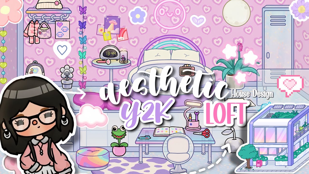Aesthetic Y2K LOFT Design🌸New Update Toca Boca House Ideas💜[House ...