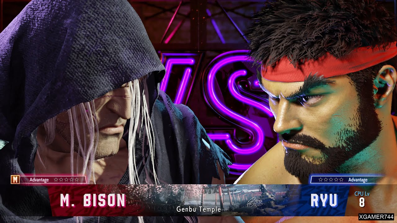 Street Fighter 6 - M. Bison Vs. Ryu (LEVEL 8) - YouTube