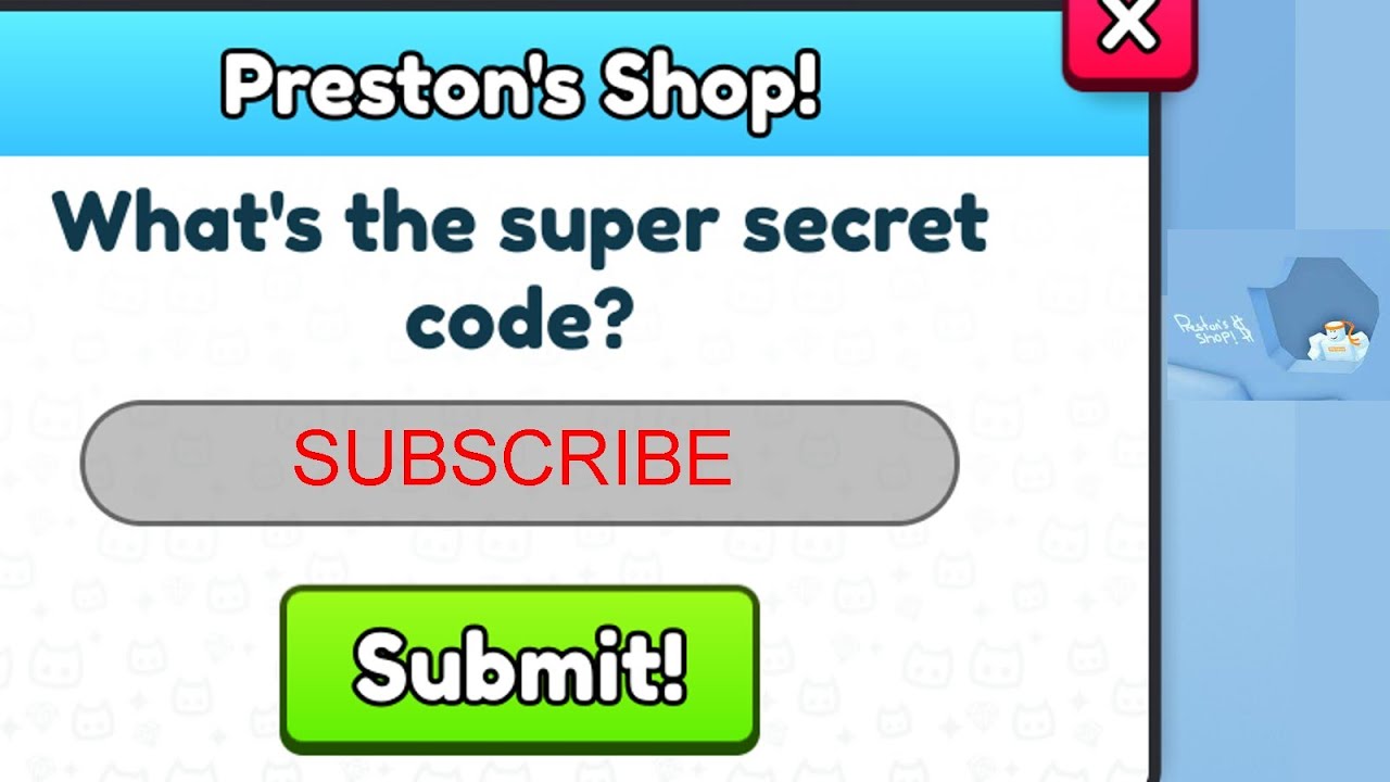 Preston Secret Shop Code Hint found?!!??!?!?!?!?!?! - YouTube