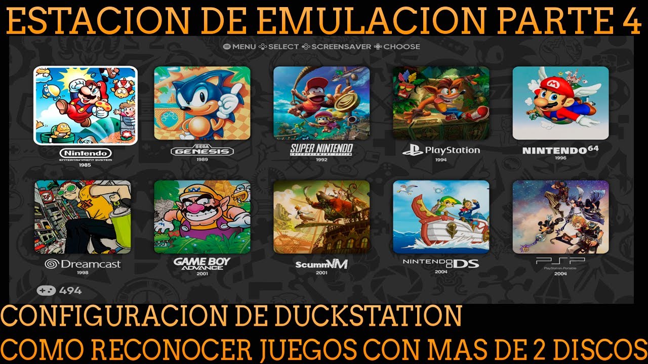 ESTACION DE EMULACION TUTORIAL PARTE 4, CONFIGURACION DE DUCKSTATION Y JUEGOS CON 2 O MAS DISCOS ...
