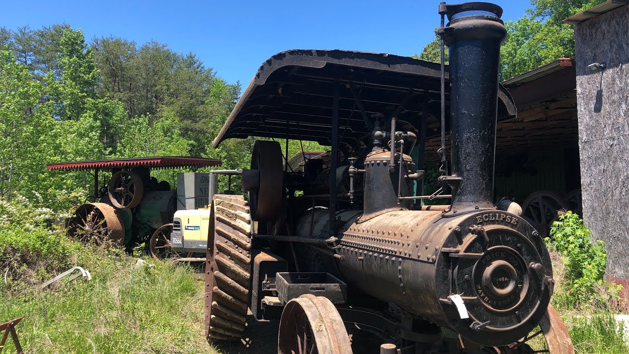 Retrieving Huber and Frick Steam Traction Engines - YouTube