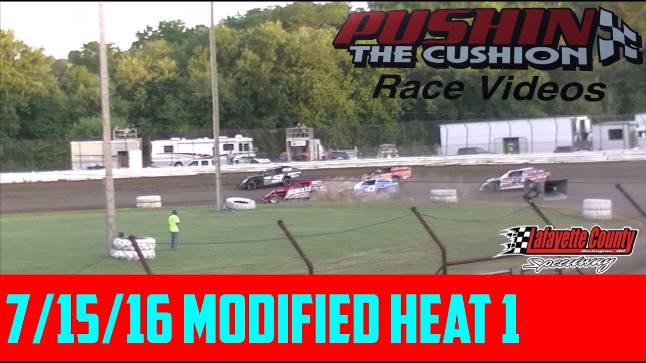 Lafayette County Speedway 7/15/16 Modifieds Heat 1 - YouTube