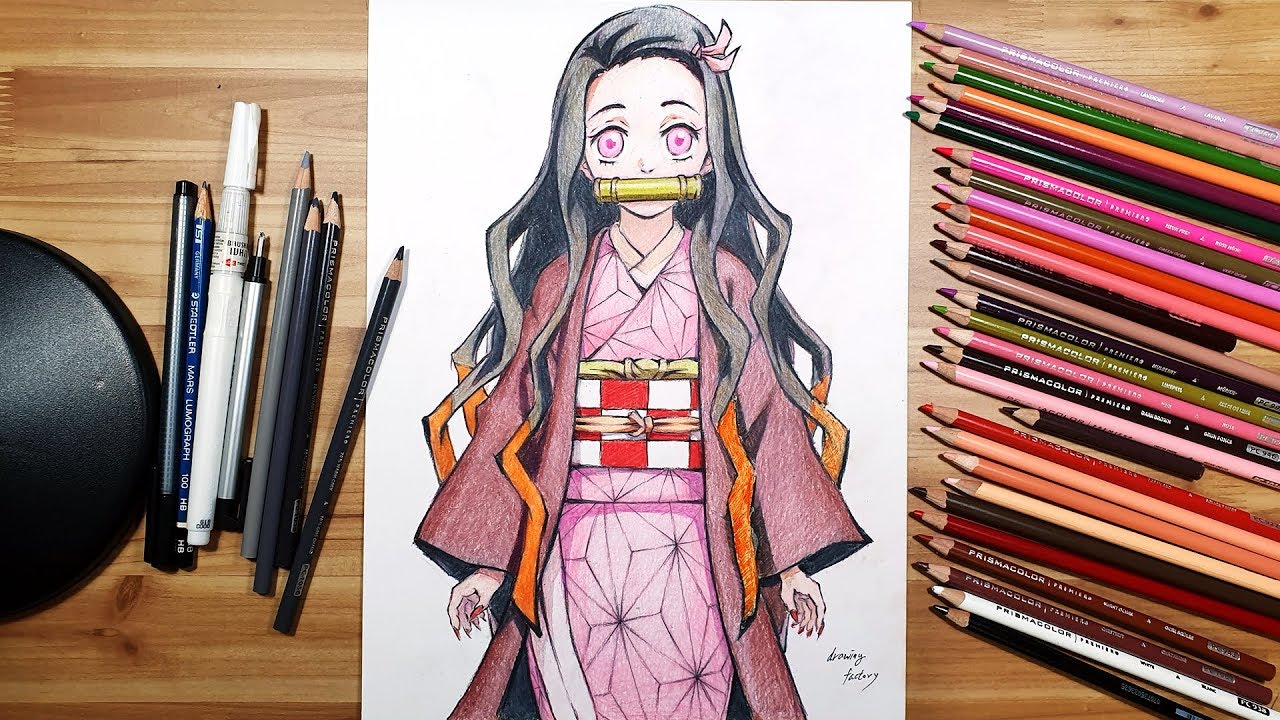 Drawing Nezuko - Demon Slayer: Kimetsu no Yaiba | 鬼滅の刃 禰豆子 | 귀멸의 칼날 네즈코 ...
