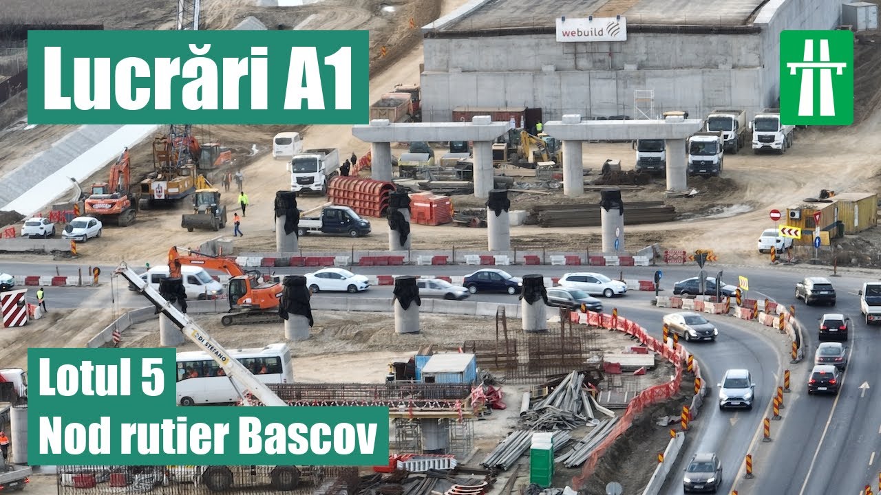 [09 FEB 2024] Lucrări A1 – Lotul 5, Nod rutier Bascov - YouTube