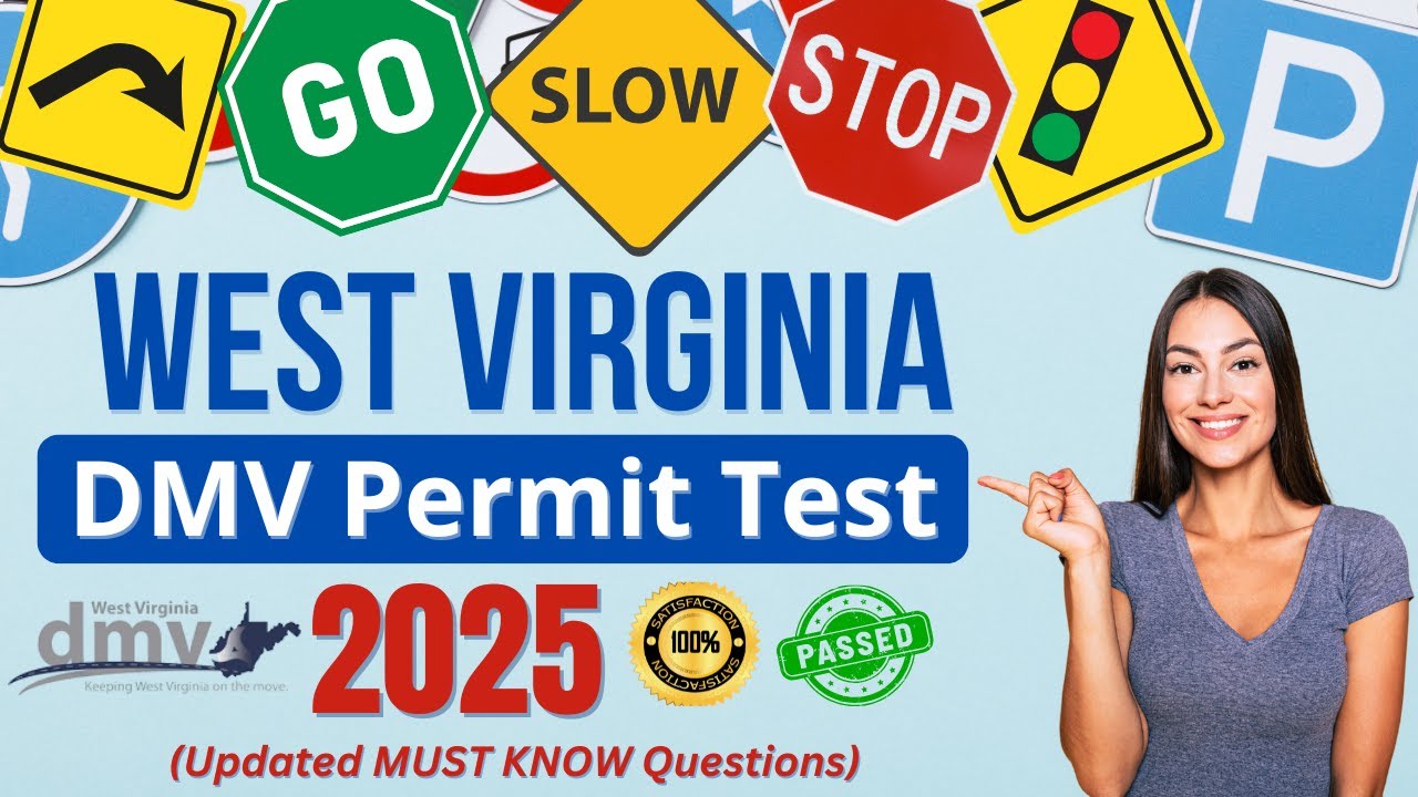 West Virginia Permit Test 2025 (50 Updated DMV Questions and Answers ...