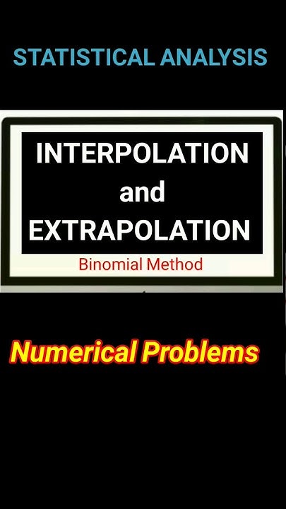Interpolation and Extrapolation in Statistical Analysis - YouTube