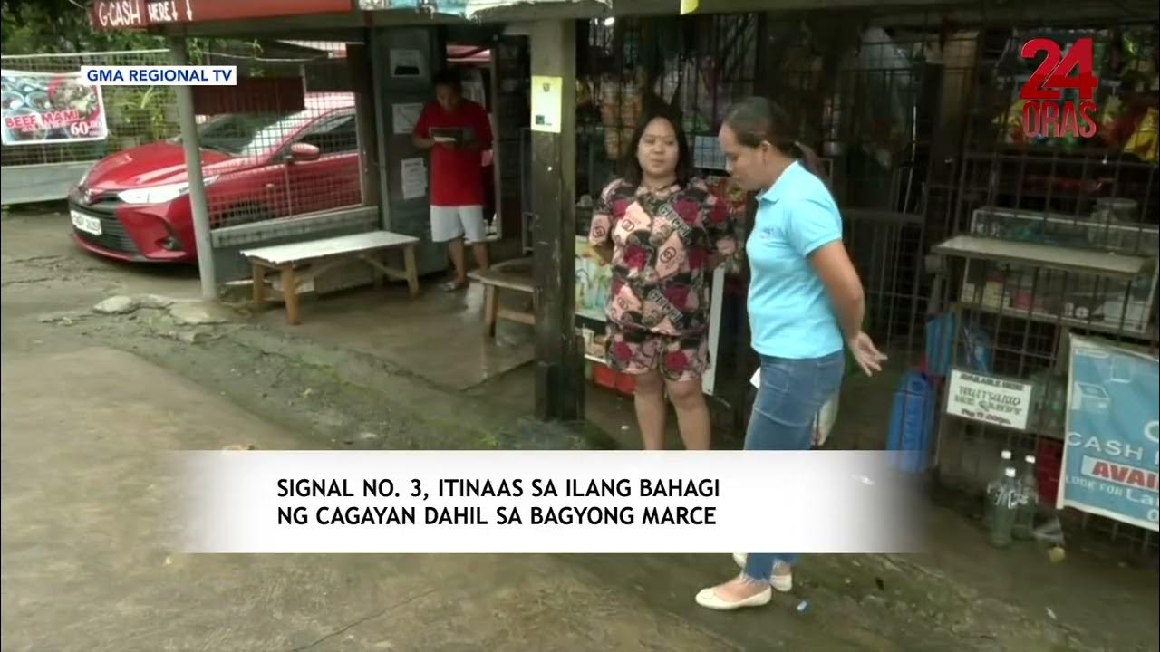 Signal no. 3, itinaas sa ilang bahagi ng Cagayan dahil sa Bagyong Marce | 24 Oras - YouTube