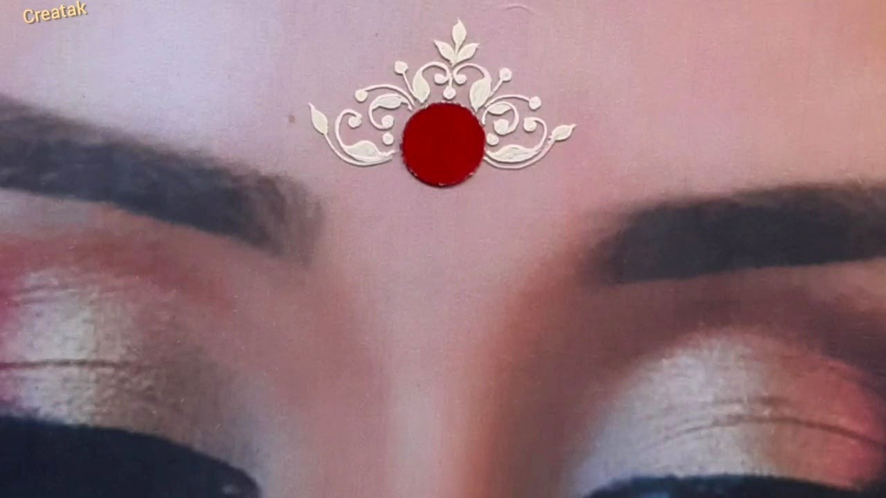 Unique Kolka design for bride 😍//step by step bridal Kolka//Forehead ...