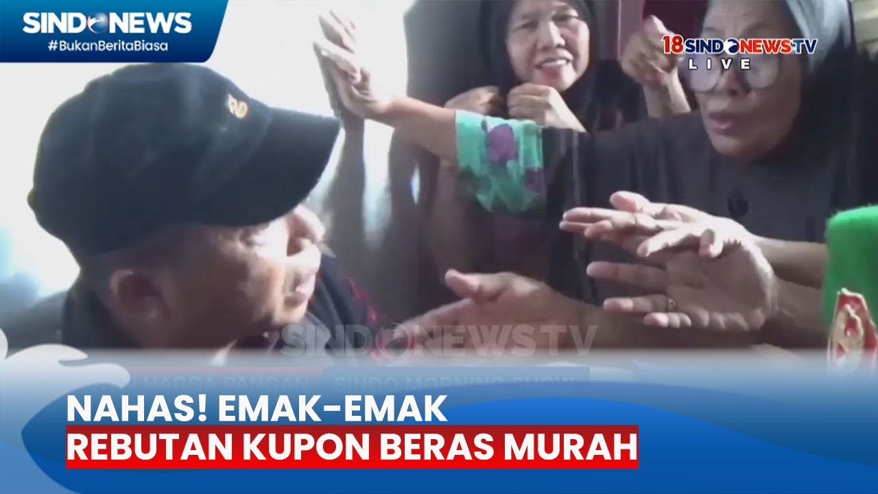 Beras Mahal! Emak-Emak Rebutan Kupon Beras di Gowa, Sulsel - Sindo ...