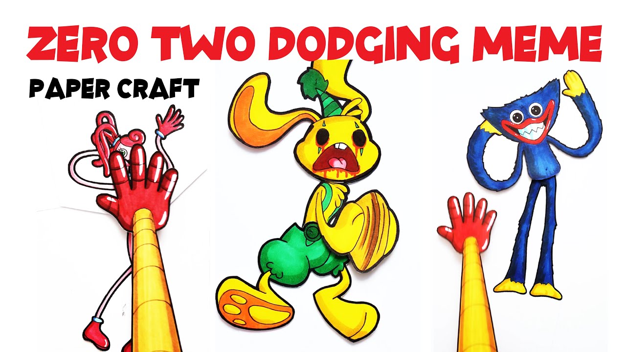 POPPY PLAYTIME zero two dodging meme papercraft by Toony Moony ART ...