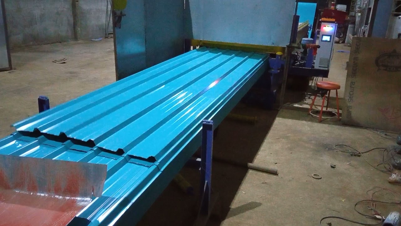 Roof sheet bending Machine - YouTube