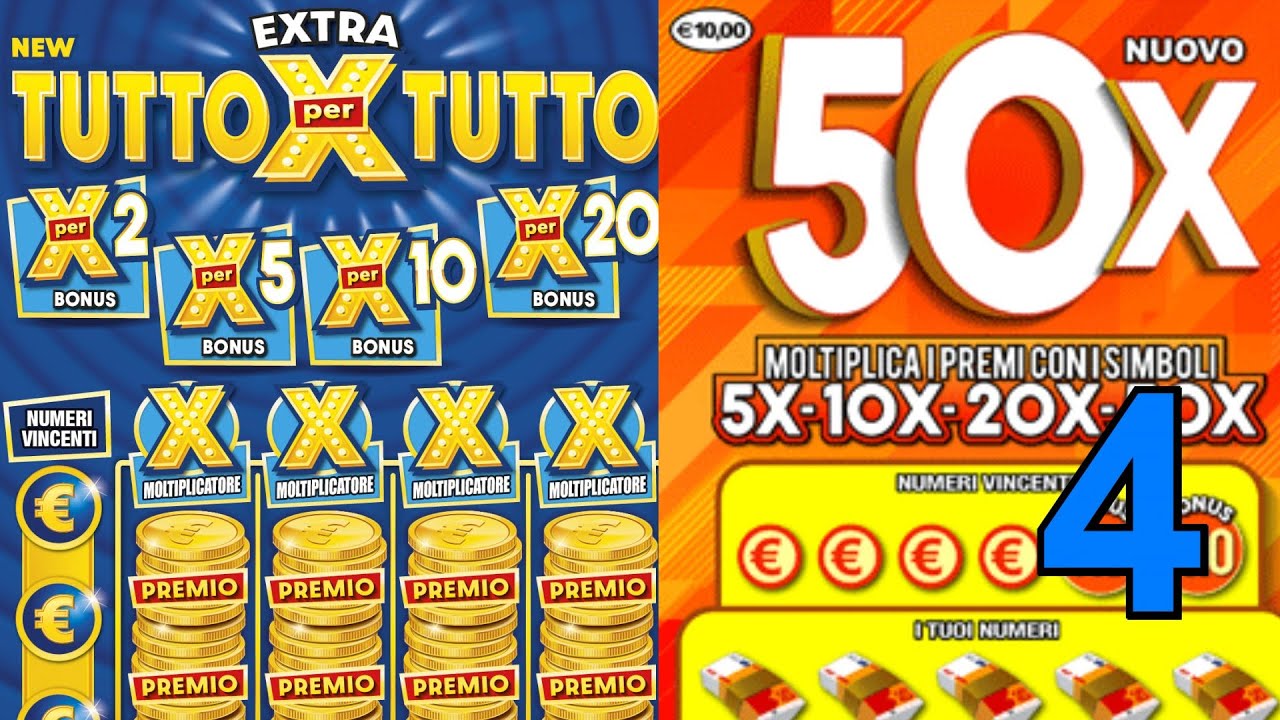 4, Gratta e Vinci con Extra Tutto X Tutto, 50X e... - YouTube