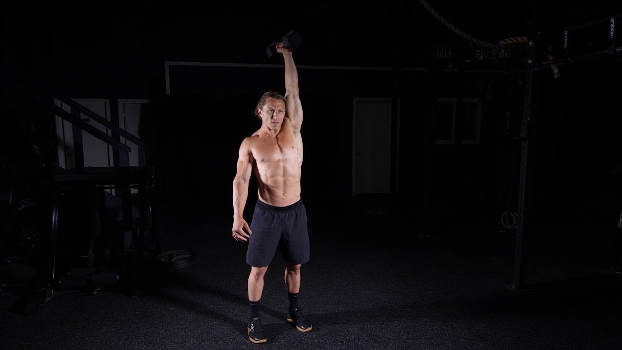 Standing Single Arm Dumbbell Press - YouTube