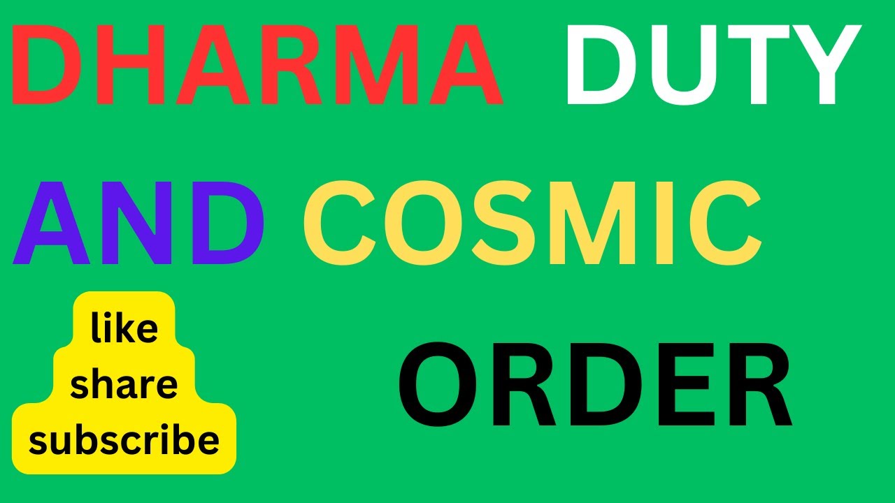 Dharma The Multifaceted Essence of Duty and Cosmic Order - YouTube