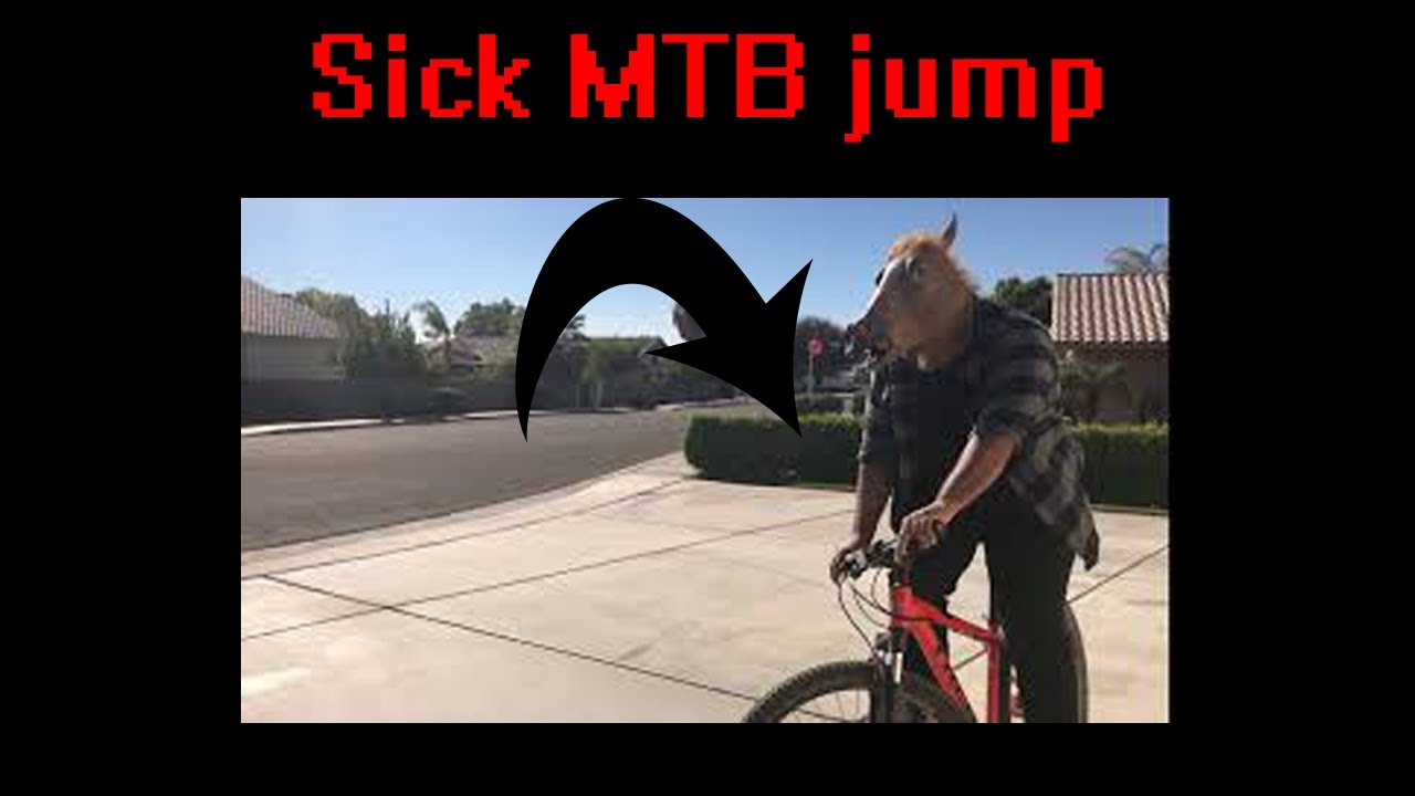 Sick MTB jump with horse mask - YouTube