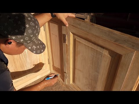 How to make simple kitchen cabinet in the realistic way | Woodworking ...