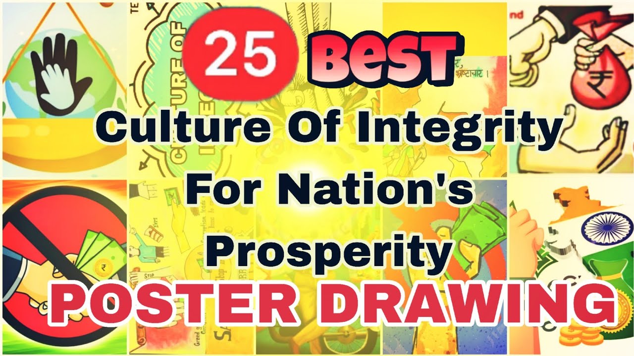 Culture Of Integrity For Nation's Prosperity Poster Drawing | Vigilance ...