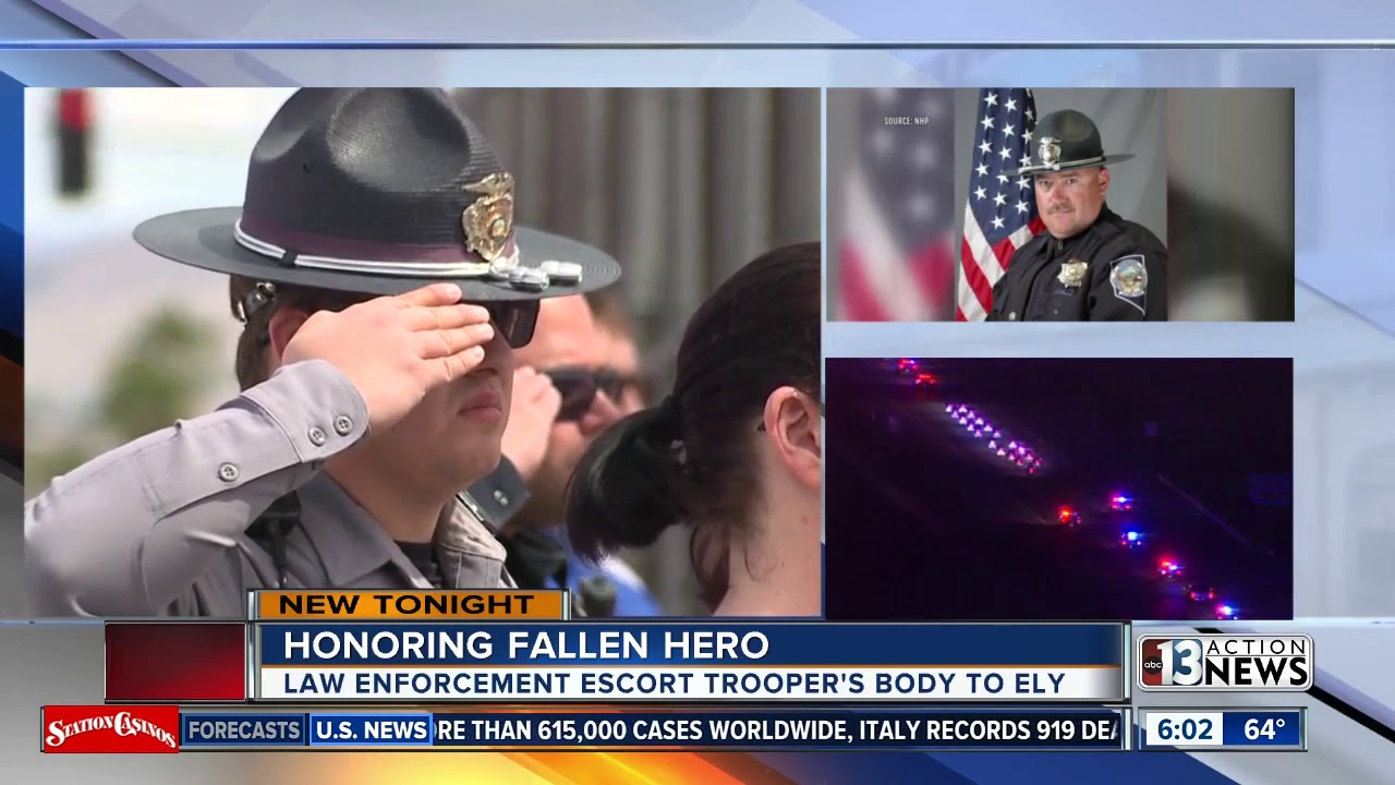 Nevada pays tribute to fallen officer - YouTube