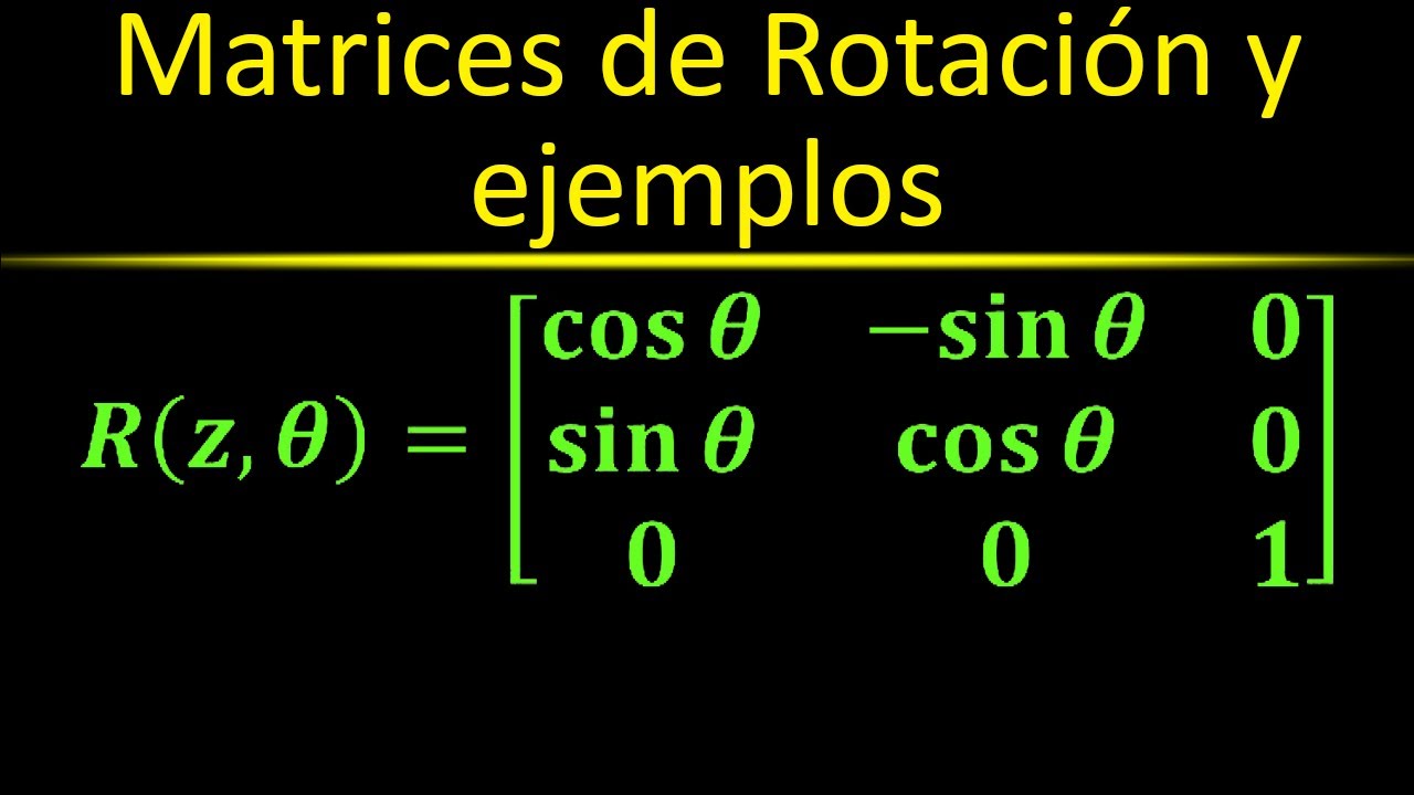 (Versión Detallada) Matrices de Rotación con ejemplos a mano y en ...