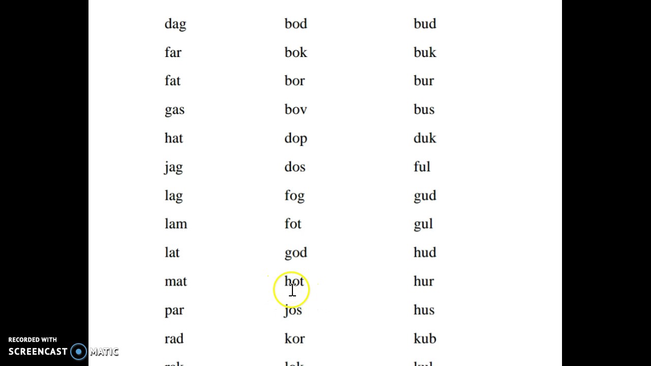 Läslista 1 Wendick - YouTube