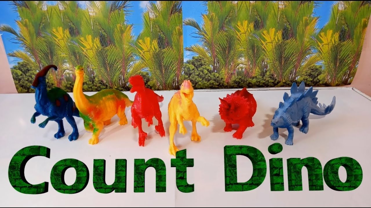 Dinosaurs for Kids | Counting Dinosaur from 1 to 6 | Counting and ...