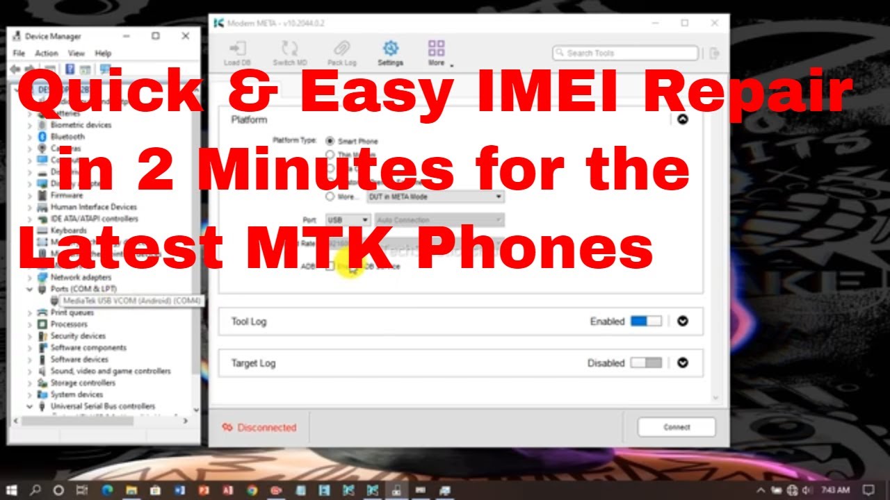 imei repair in 2 minutes on mtk latest phones - YouTube