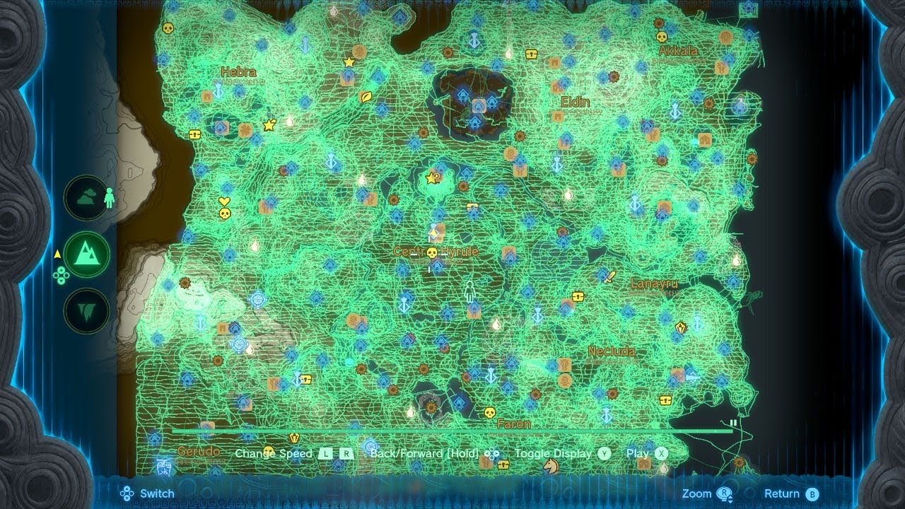 Here's What My Hero's Path Looks Like After 100%ing Zelda ToTK's Map ...