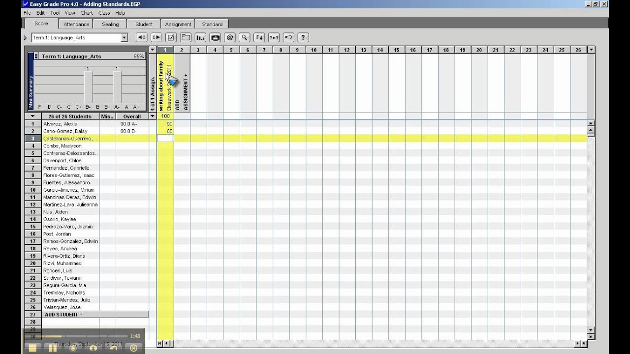 Using Standards in Easy Grade Pro - YouTube