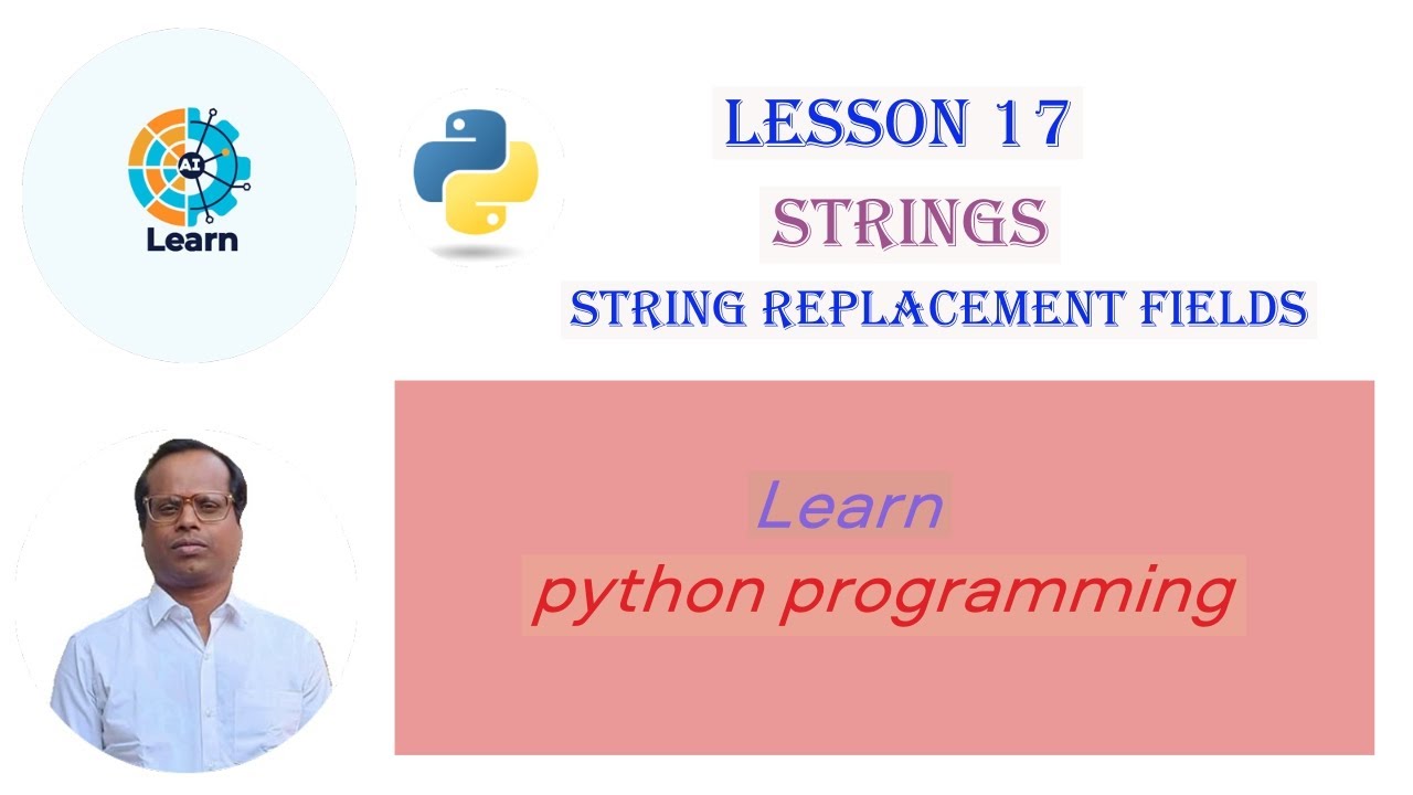 String Replacement Fields Strings Python Programming For Beginners 7834