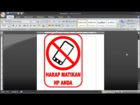 #Tutorial Membuat Tanda "Matikan HP Anda" Menggunakan Microsoft Word ...