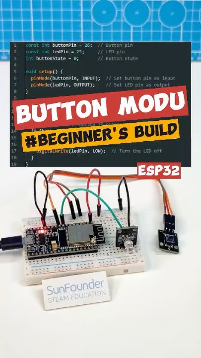 DIY ESP32 Button Project – Super Simple! #arduino #esp32 #esp32project - YouTube