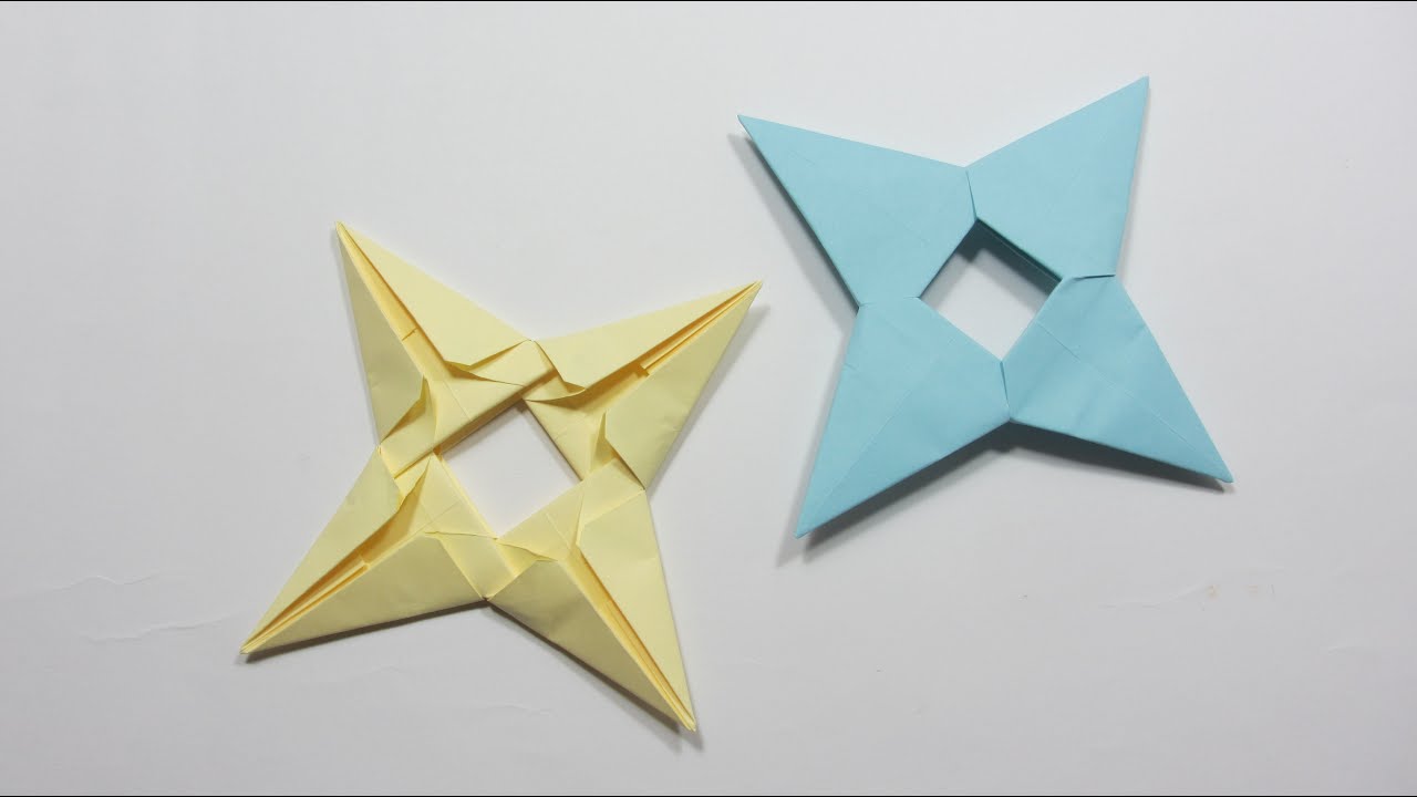 How to make a Paper 4 Pointed Star - Easy Origami for Fun - YouTube