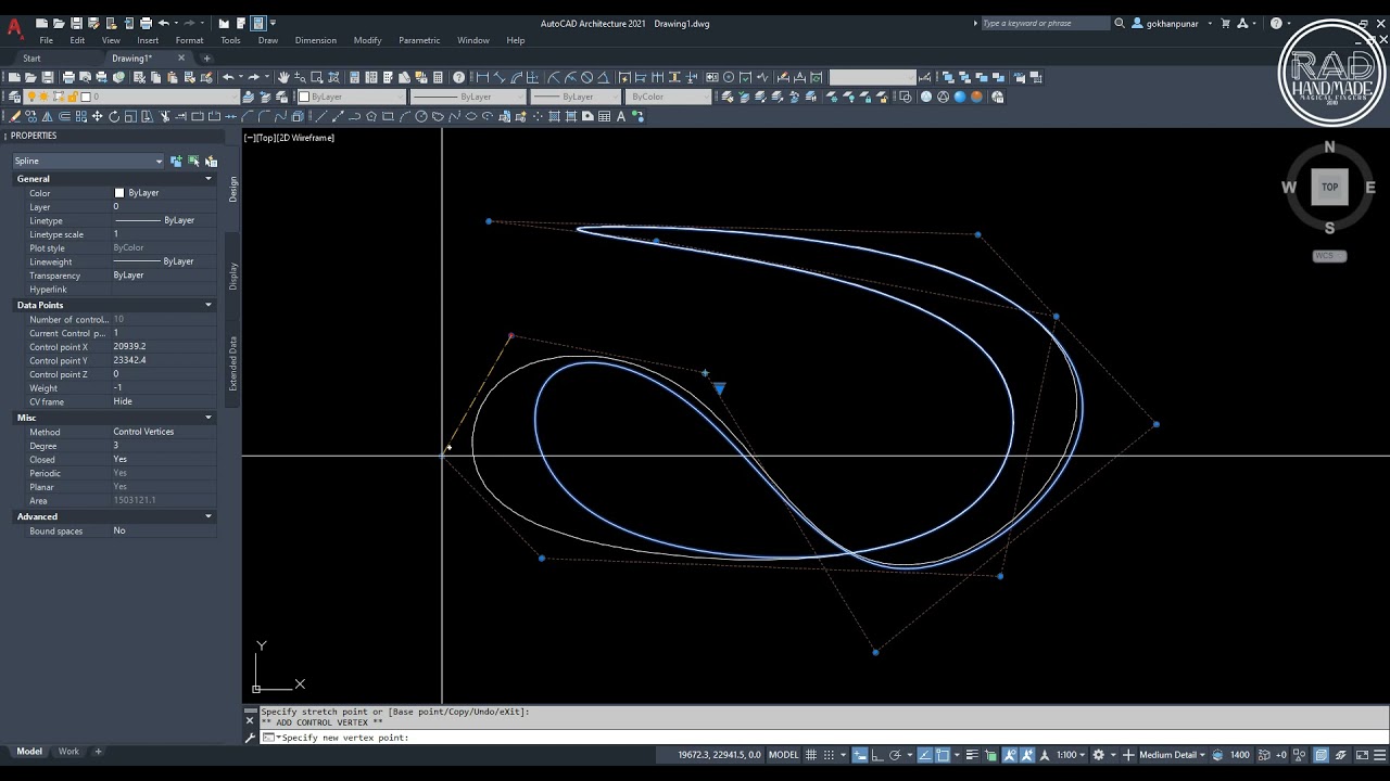 009 Autodesk Autocad Spline Komutu - YouTube