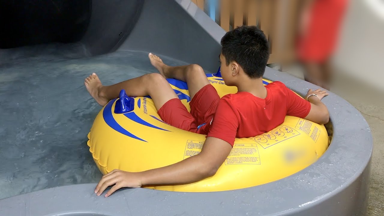 Scary Dark Tunnel Ride Water Slide Sliding Lazy River Indoor Water Park ...