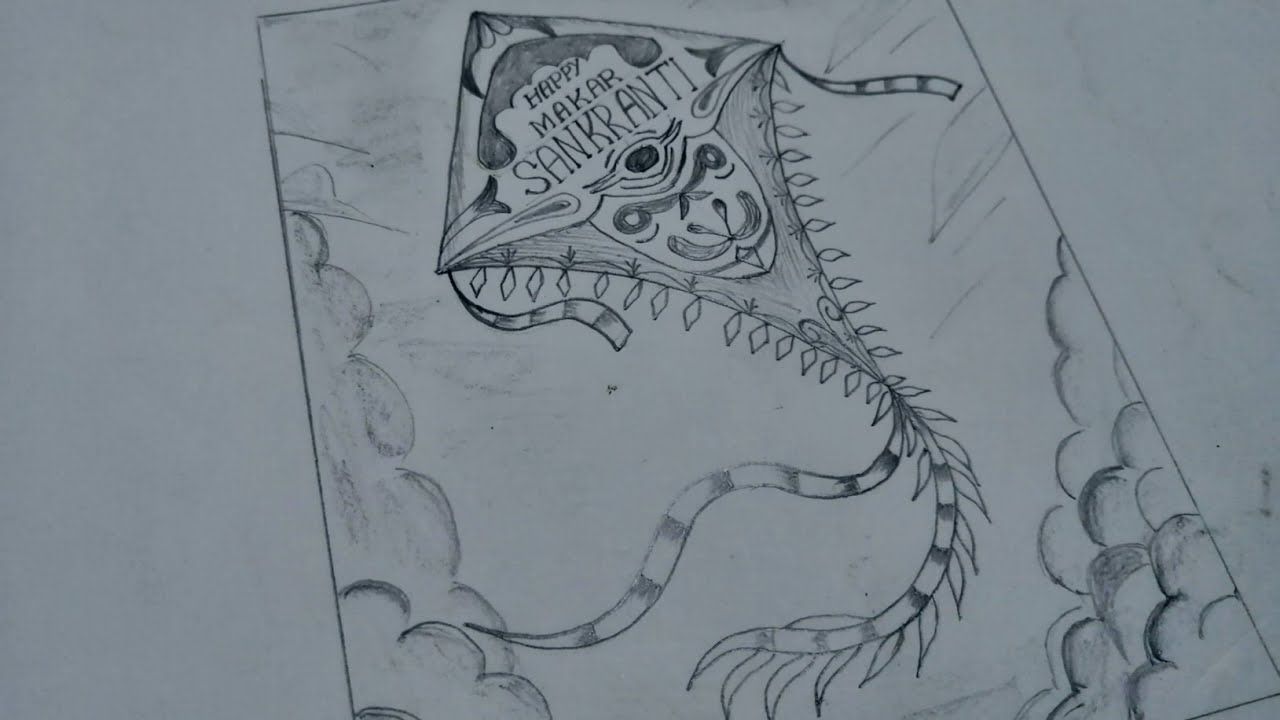 How To Make Kite Drawing | Patang Ki Drawing Kaise Banaye | - YouTube