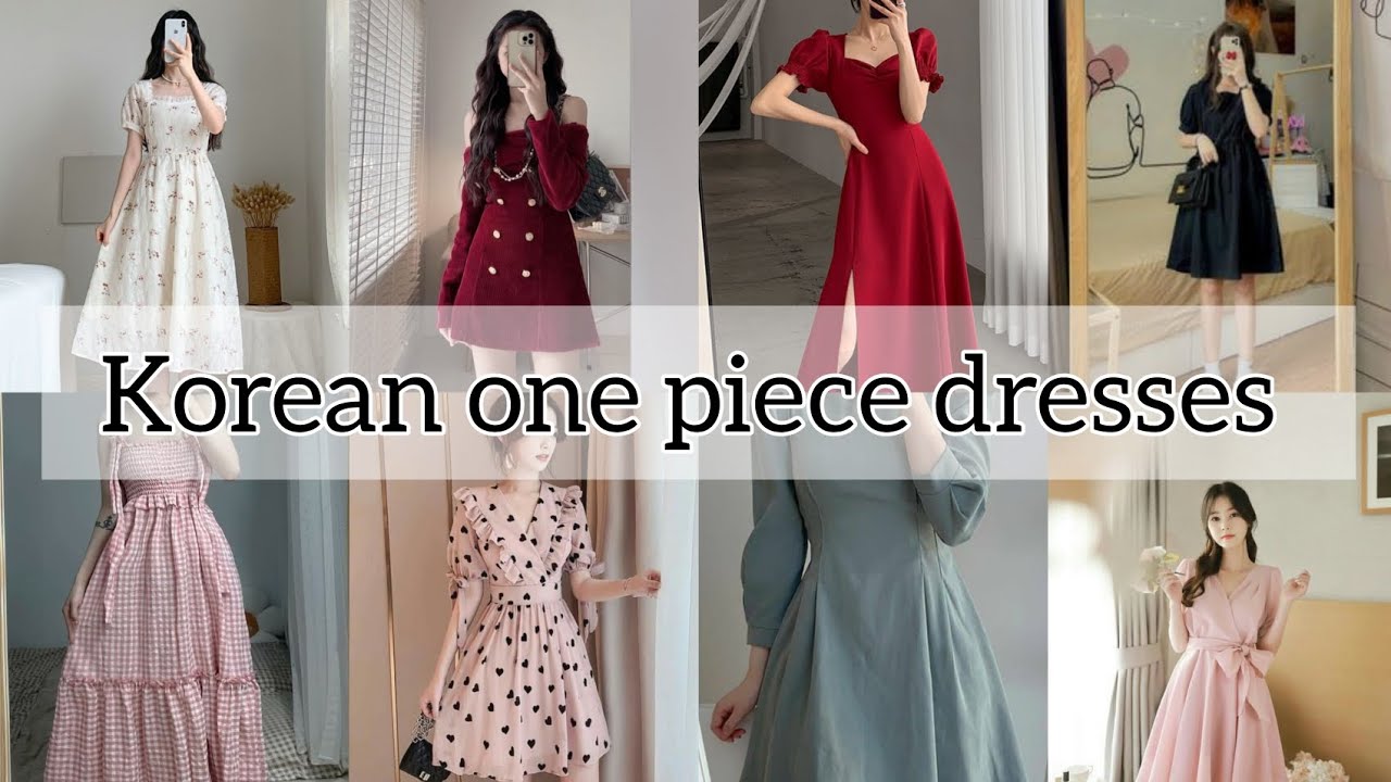 Korean one piece dresses|| Korean outfits ideas for teenage girls ...
