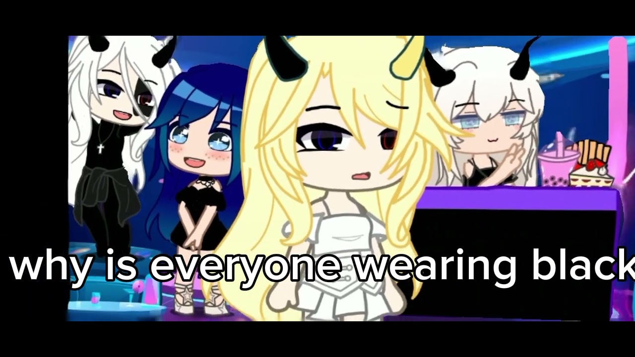 The party theme is white | Gacha life | @Devil bona @Rosy clozy @Milyie ...