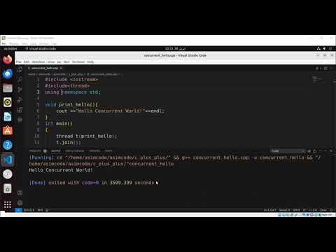 Simple Hello World Concurrent program in C++ - YouTube