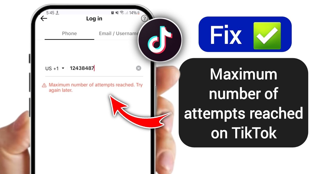 How to fix the Maximum number of attempts reached try again in TikTok ...
