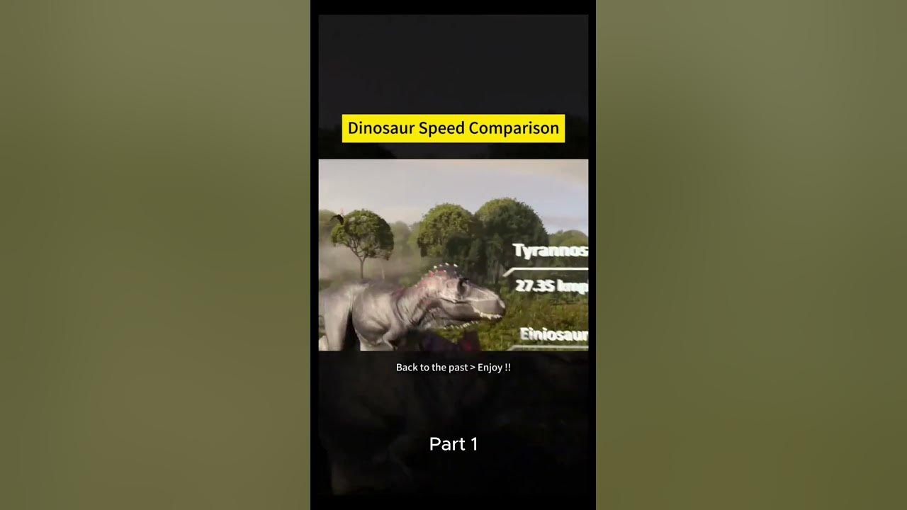 dinosaur speed comparison.PART 1 - YouTube