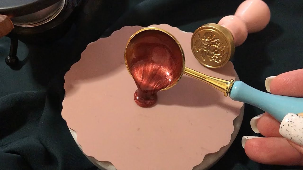 Satisfying wax sealing process 💌 #diy #asmr - YouTube