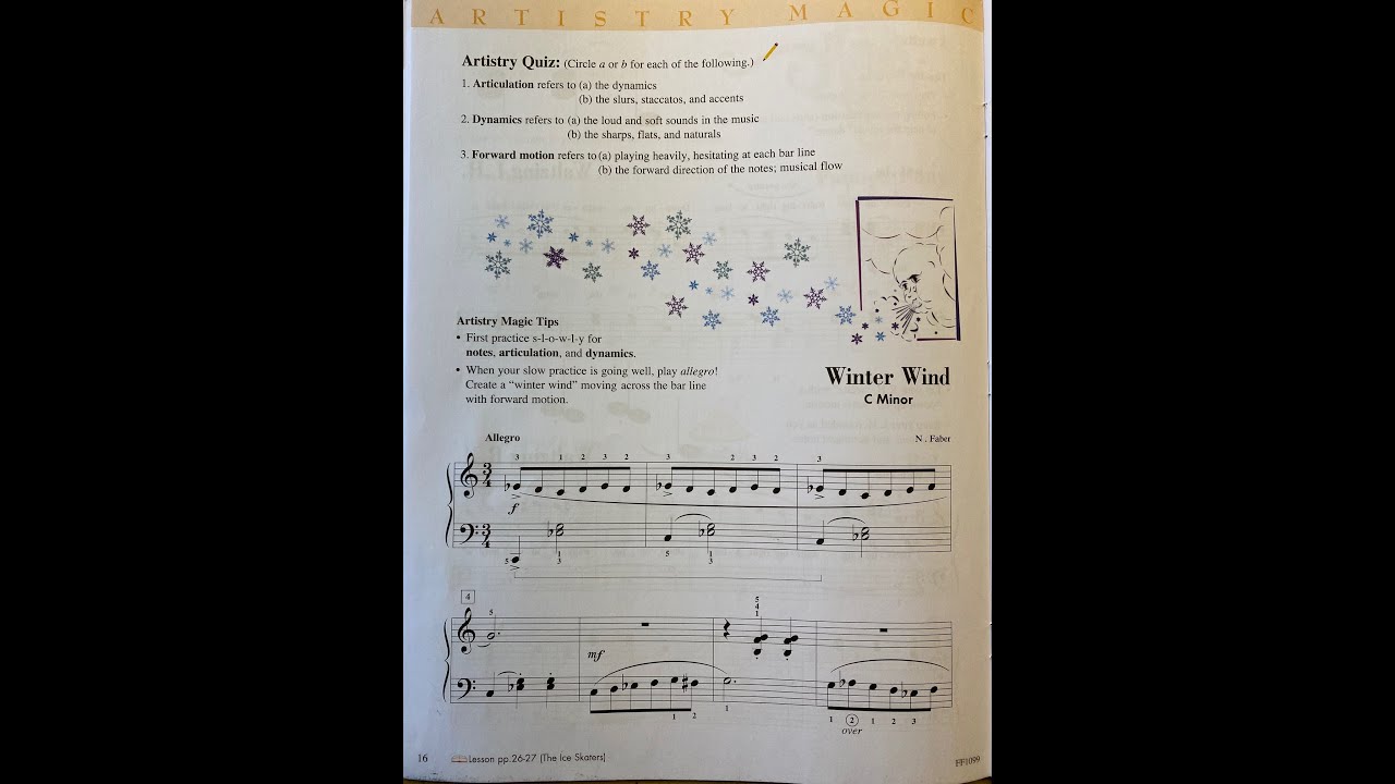 Winter Wind - Faber Technique 2B - YouTube