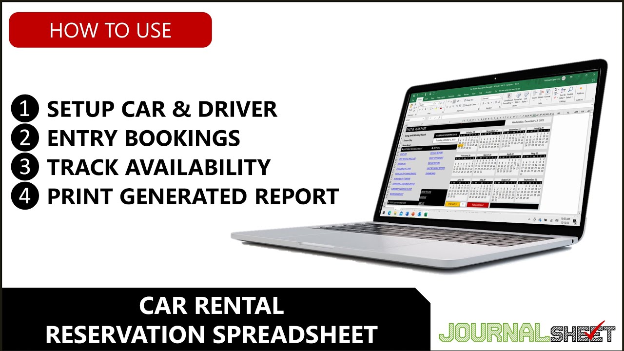 Car Rental Reservation Management Spreadsheet Tutorial - YouTube