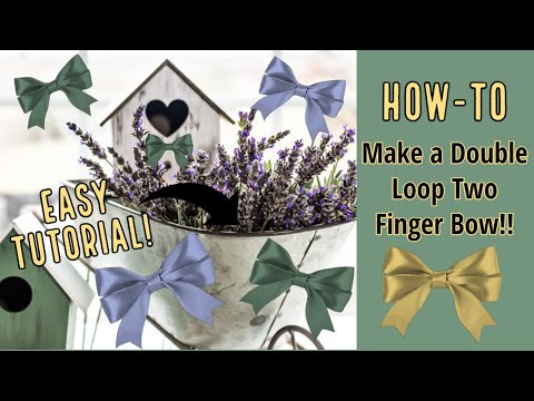 🎀EASY!! HOW TO MAKE A DOUBLE LOOP TWO FINGER BOW!!~Bow Tutorial~DIYS at ...