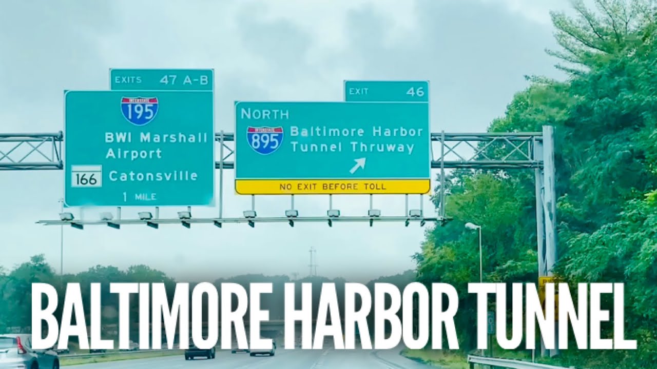 Driving through Route 895 North & South, Baltimore Harbor Tunnel ...