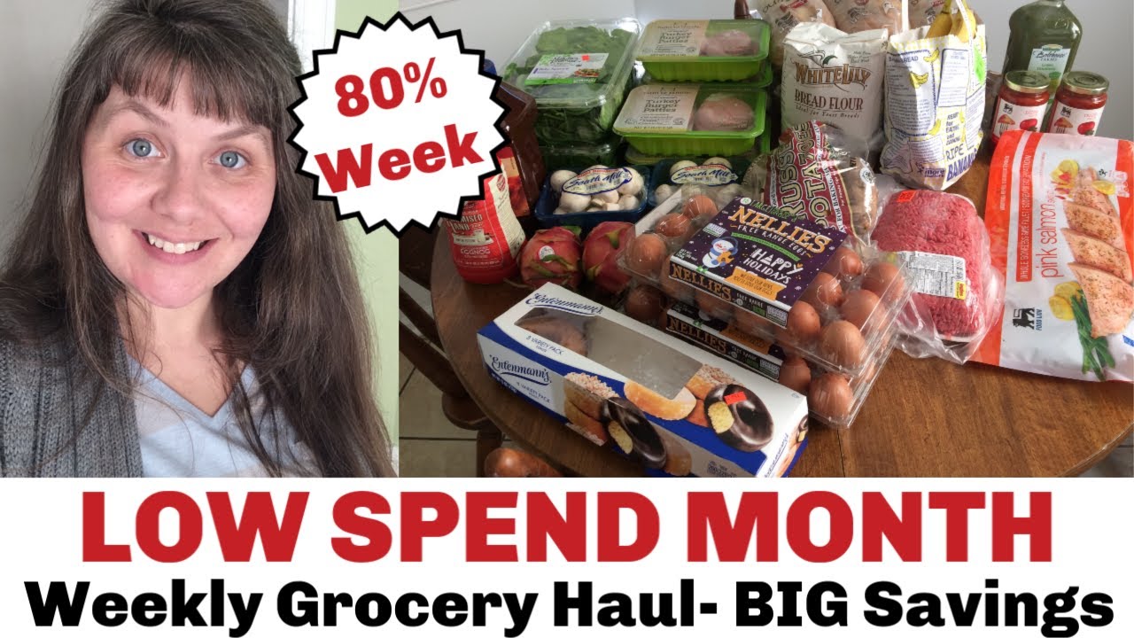 Low Spend Month Grocery Haul- 20% off - YouTube