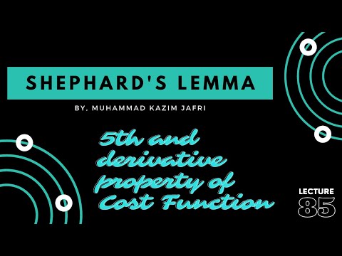 Lecture 85: Shephard Lemma | Derivative Property of Cost Function - YouTube