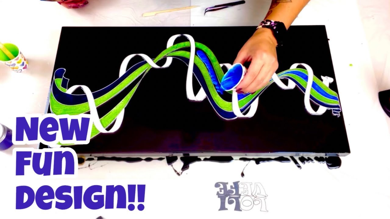 # 604 - 💚💙 NEW Cool Design! This was SO MUCH FUN!!! - Abstract Art ...