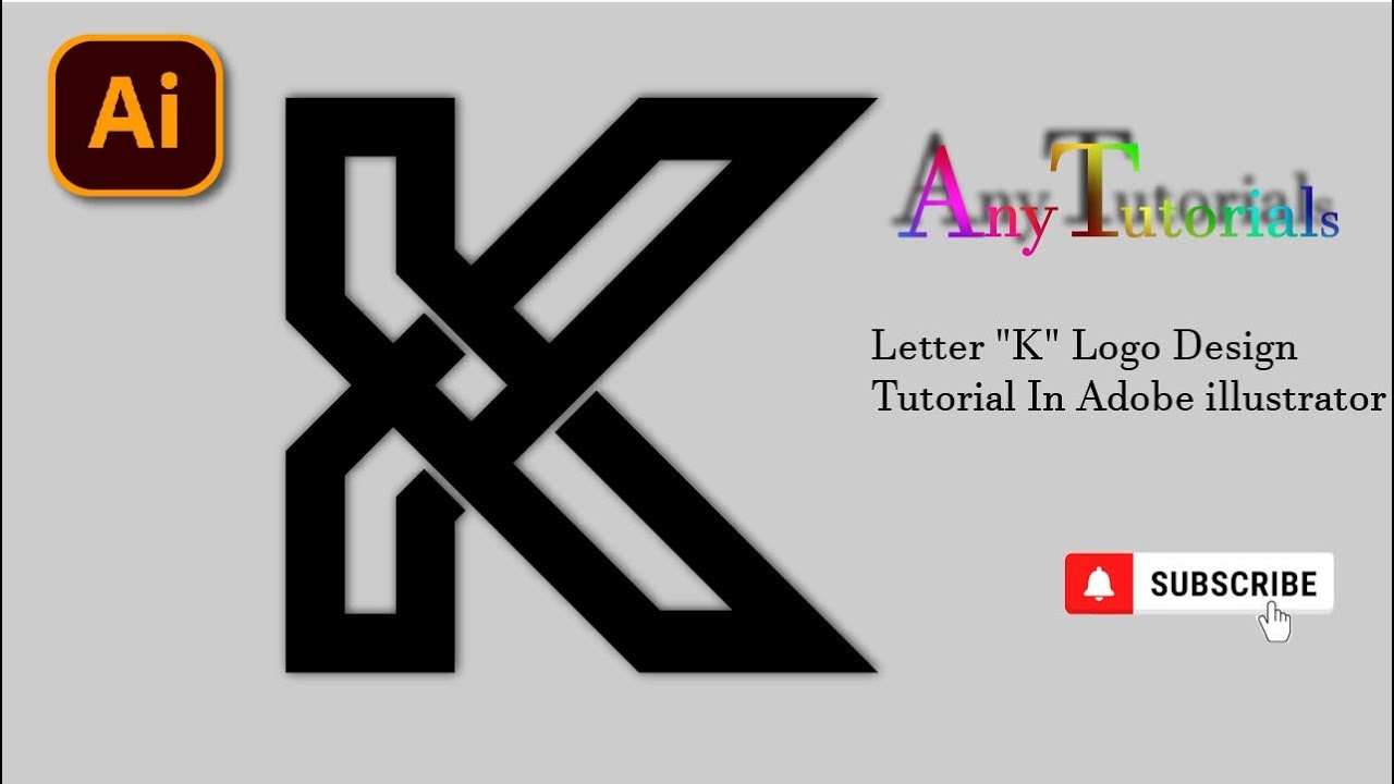 How To Design Modern K Letter Logo Using Grid | Any Tutorials | - YouTube