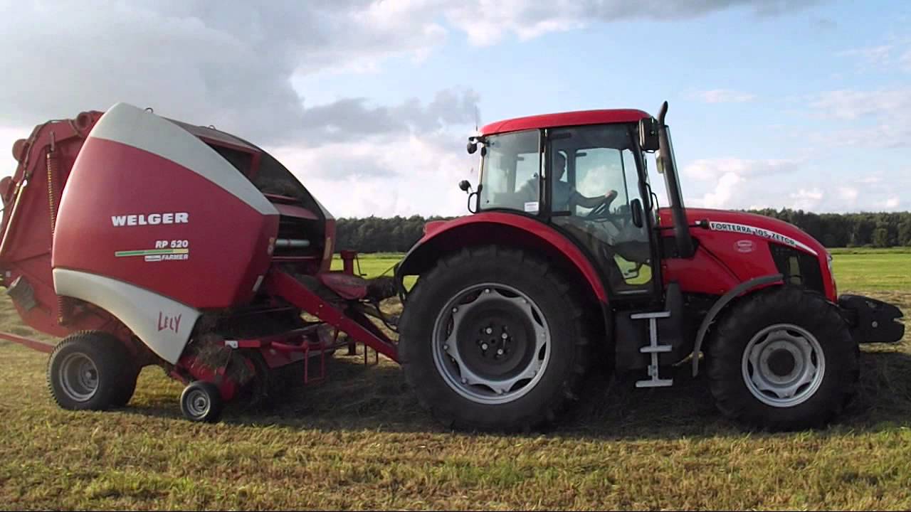.::Prasowanie Siana 2013 ::. I III Pokos I Zetor Forterra 105 vs Lely ...